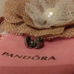 Pandora | Jewelry | Pandora Red Pave Heart Clip | Poshmark